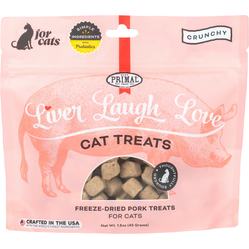 Primal Liver Laugh Love Freeze-Dried Cat Treats Pork Liver – The Good ...