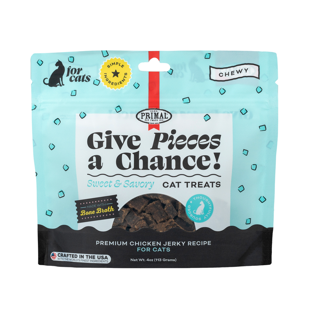 Primal Give Pieces a Chance Jerky Cat Treats Chicken Recipe – The Good ...