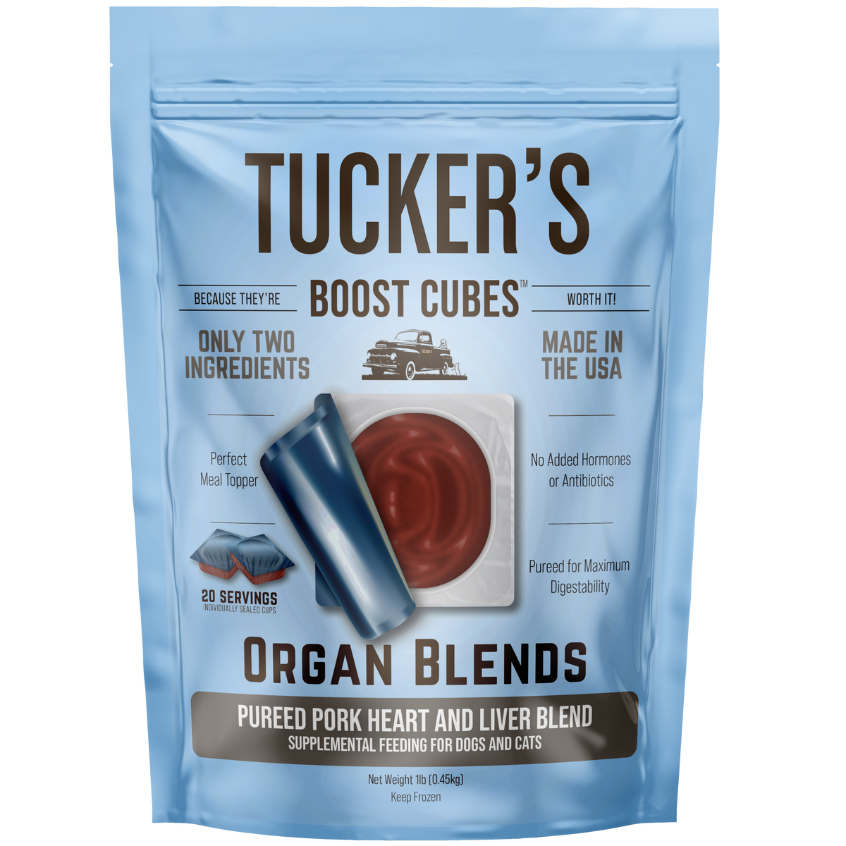 Pureed Pork Heart & Liver Blend | Tucker's Boost Cubes – The Good Dog Store